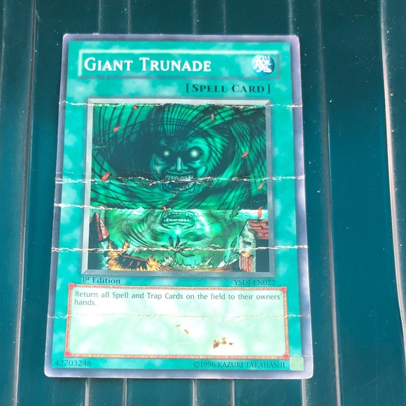 Yu-Gi-Oh! | Toys | Giant Trunade Spell Card Green | Poshmark